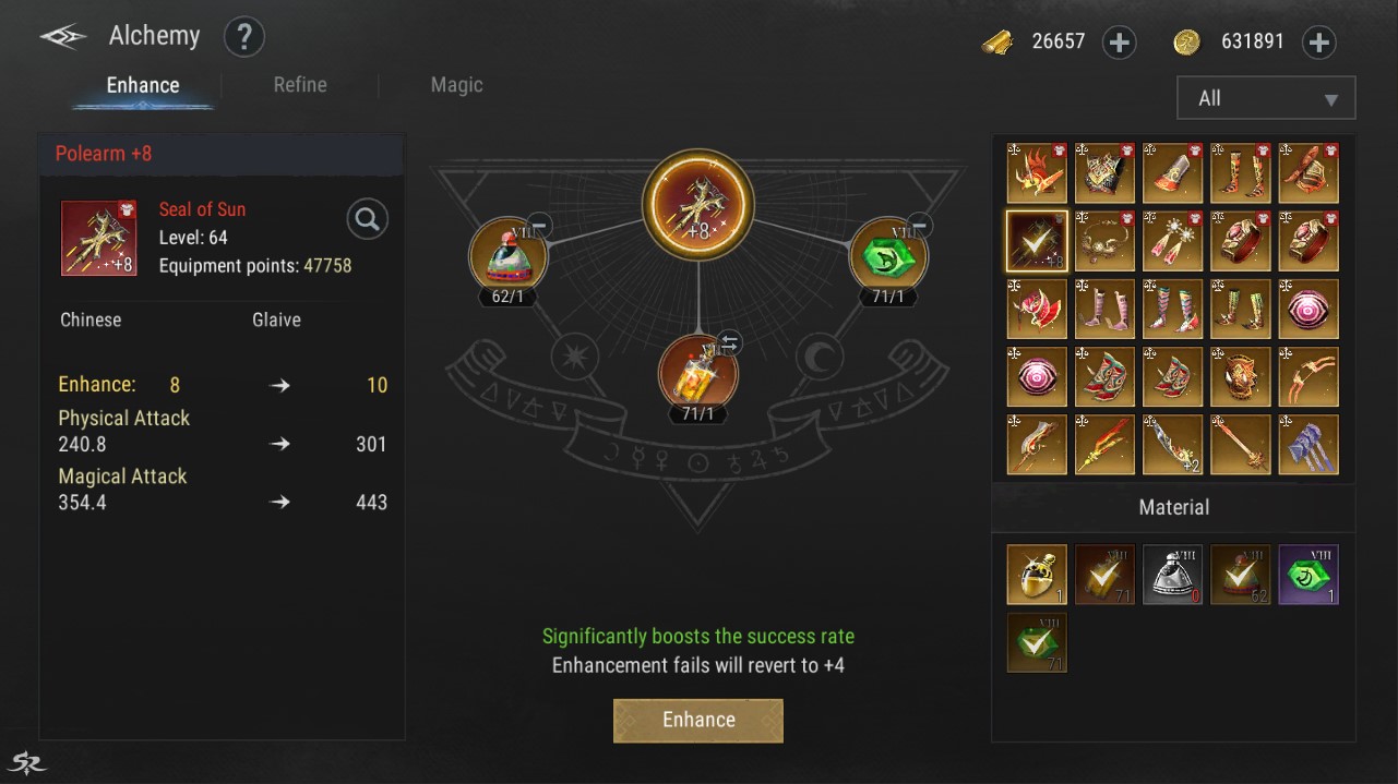 Special Alchemy & Disjoint Equipment - Silkroad Origin Mobile